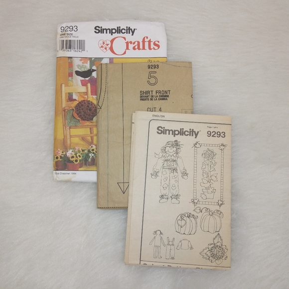 Simplicity | Office | Simplicity 9293 Fall Drcor Scarecrow Doll With ...